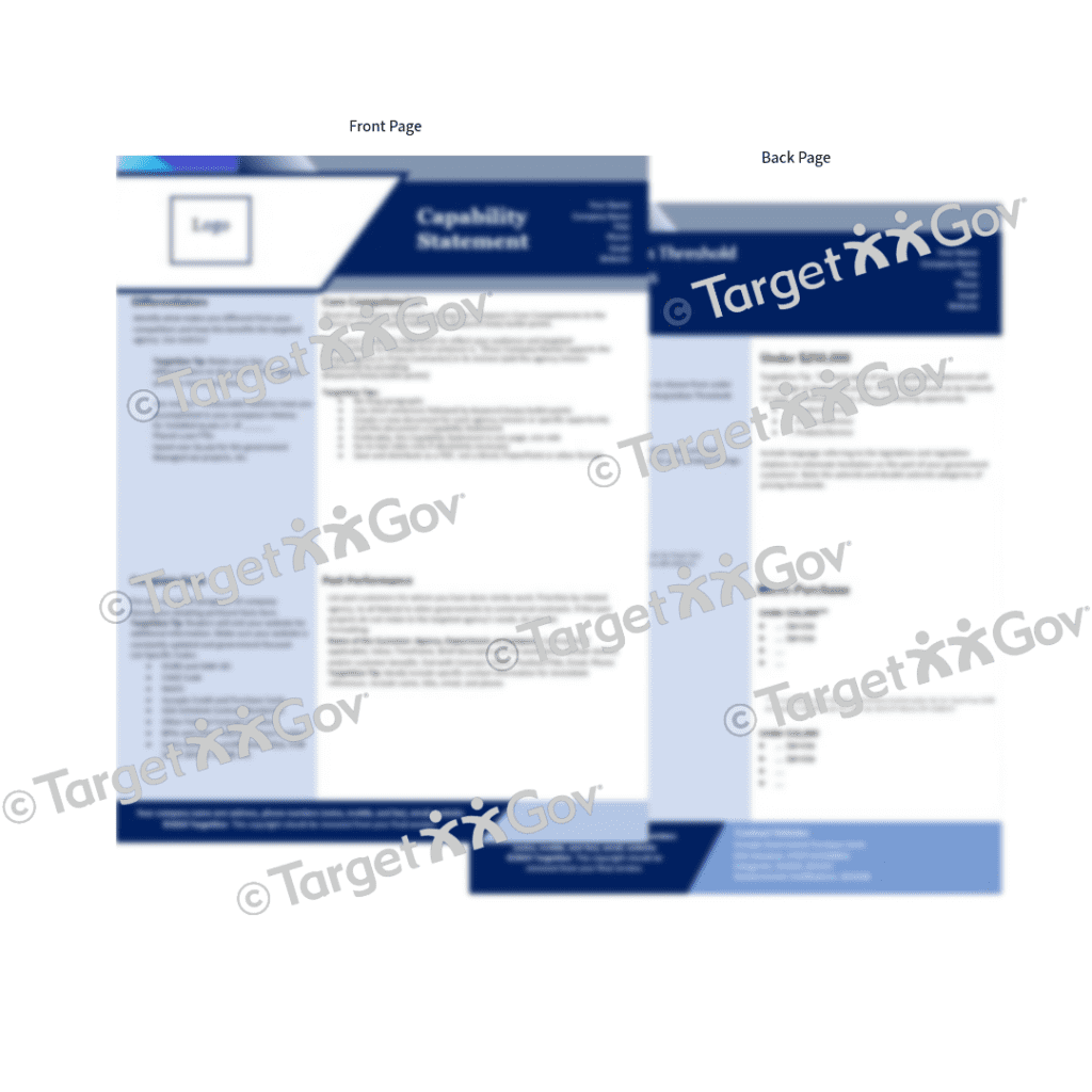Elite Style Capability Statement Editable 2 Page Template - TargetGov ... Elite Style Capability Statement Editable 2 Page Template - TargetGov ...