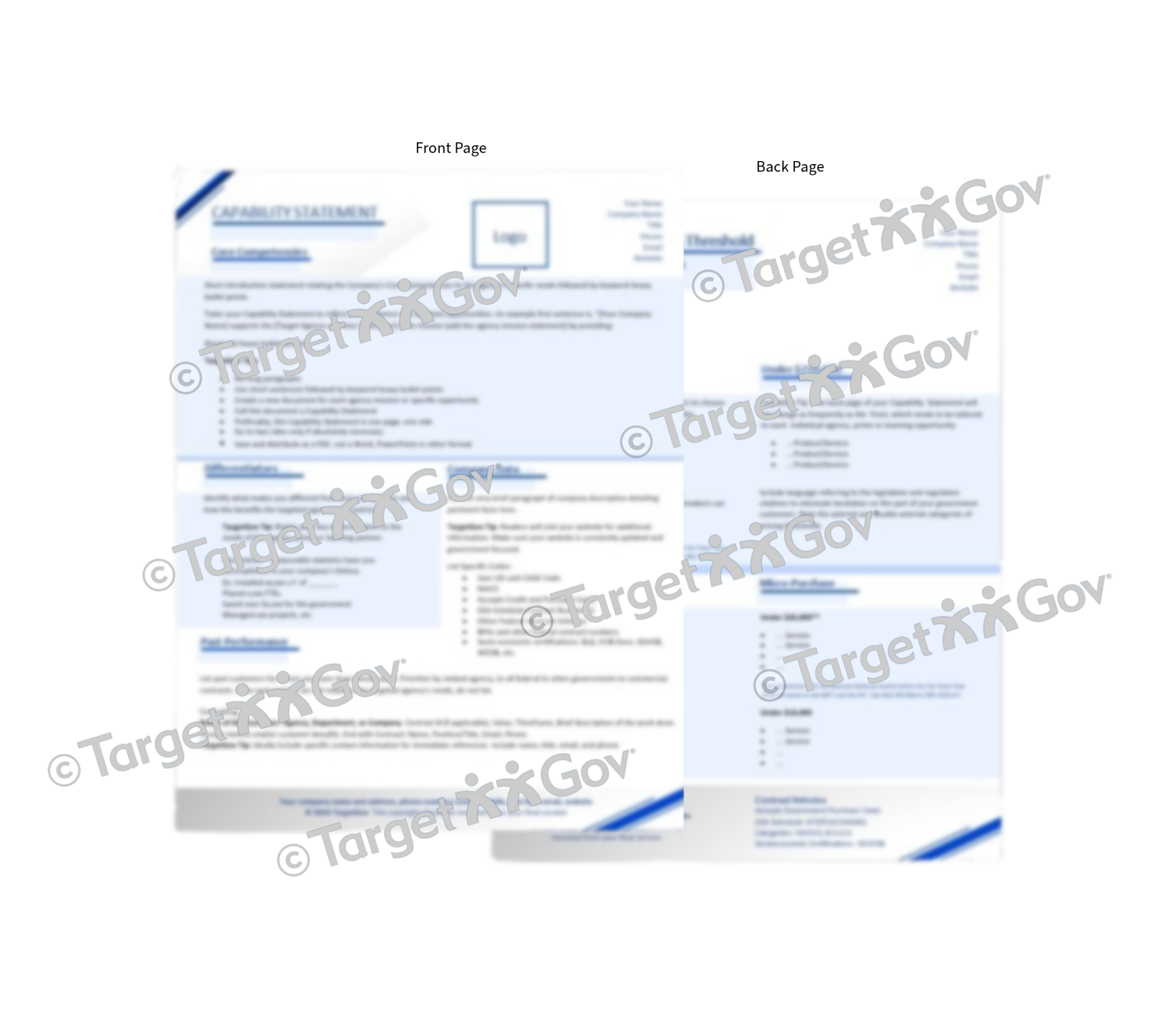 Prestige Style Capability Statement Editable 2 Page Template ... Prestige Style Capability Statement Editable 2 Page Template ...