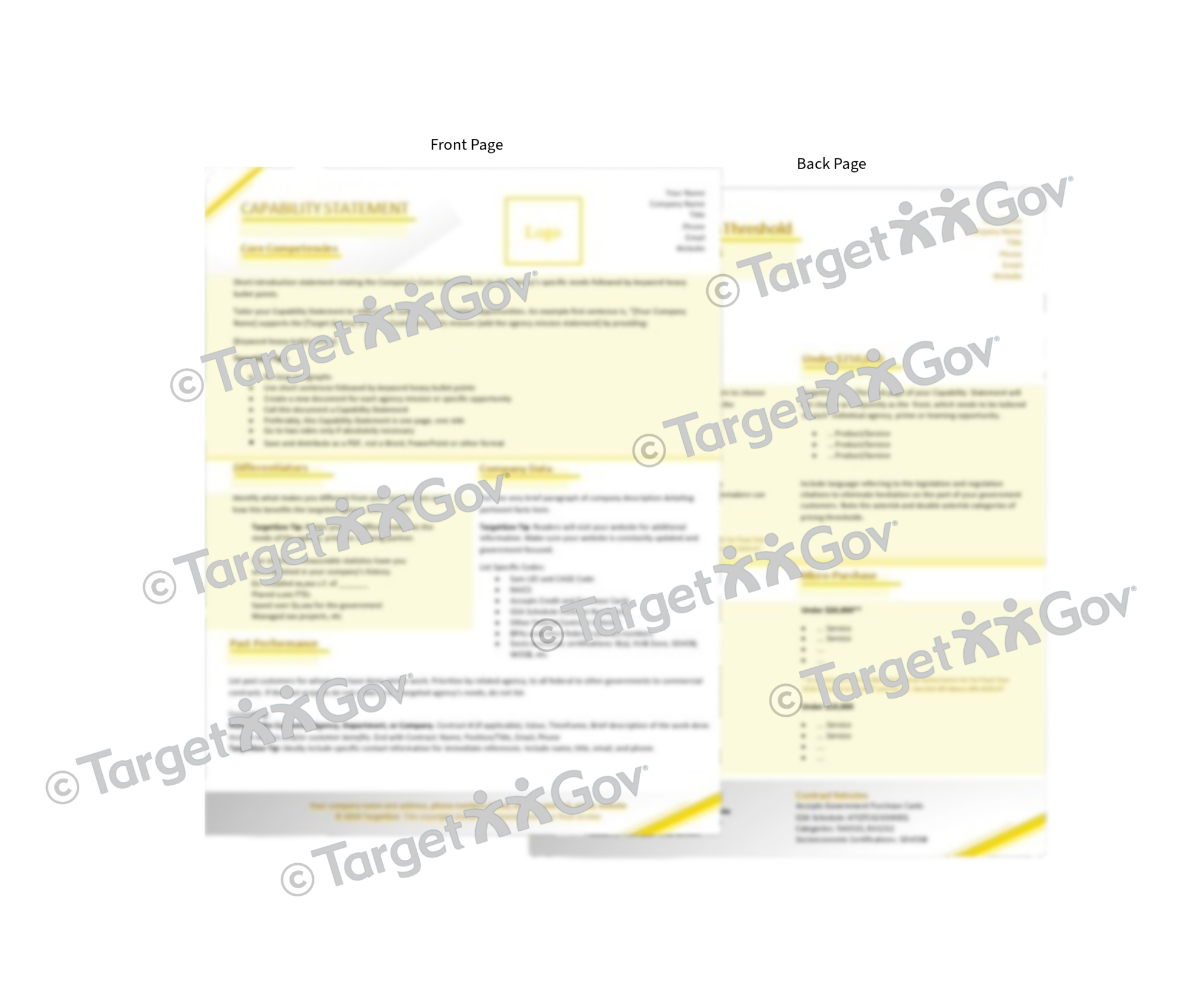 Prestige Style Capability Statement Editable 2 Page Template ... Prestige Style Capability Statement Editable 2 Page Template ...